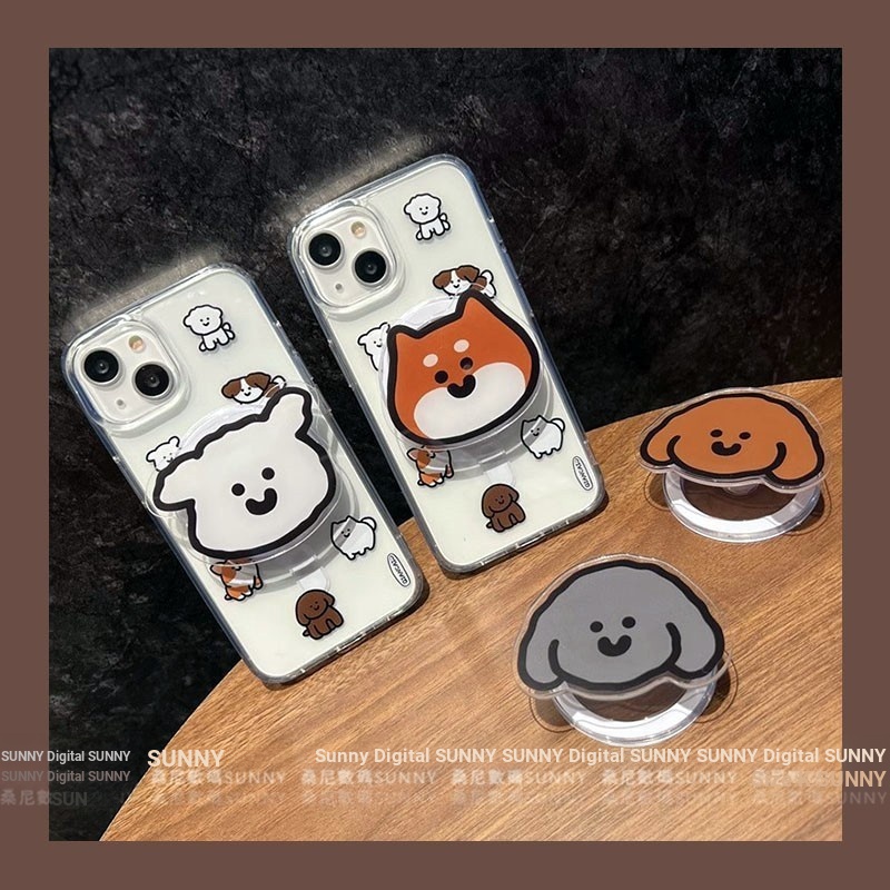 วงเล็บแม่เหล็ก Shiba Inu เคสโทรศัพท์แม่เหล็ก ins เคสโทรศัพท์สุนัขคู่ ...