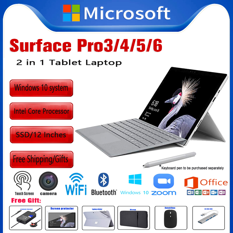 Microsoft Surface Pro4 Pro3 Pro5 Pro6 Pro7 แล็ปท็อป 2 in 1 4G/8G/16GRAM 128G/256GB/512G SSD ...