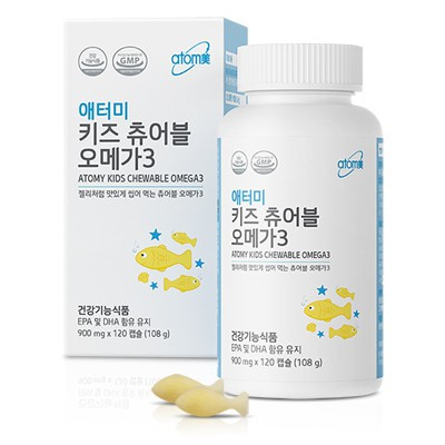 Atomy Kids โอเมก้าเคี้ยวได้ 700 มก. / (ของแท้) ส่งจากเกาหลี | Shopee ...