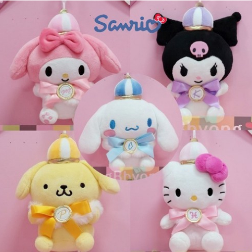 Sanrio ของแท้ พวงกุญแจตุ๊กตา มงกุฎ Kuromi Cinnamoroll Pompom Purin ...
