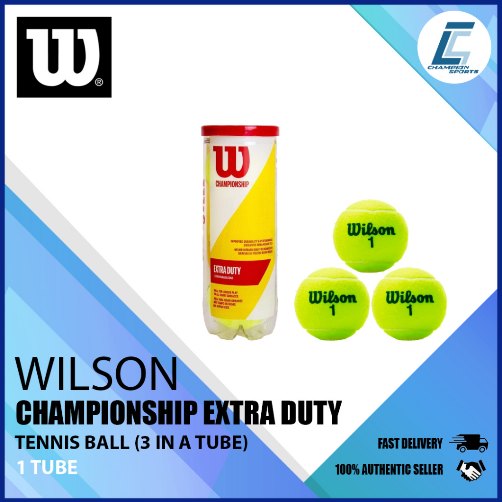 ลูกเทนนิส Wilson Championship Extra Duty (3 ลูกในหลอด) (ชุดมัด ...