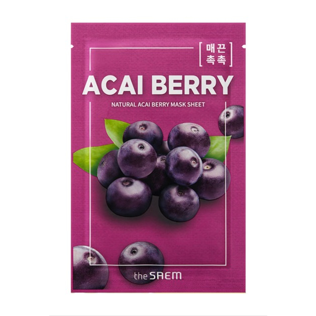THE SAEM Natural Acai Berry Mask Sheet 21ml | Shopee Thailand