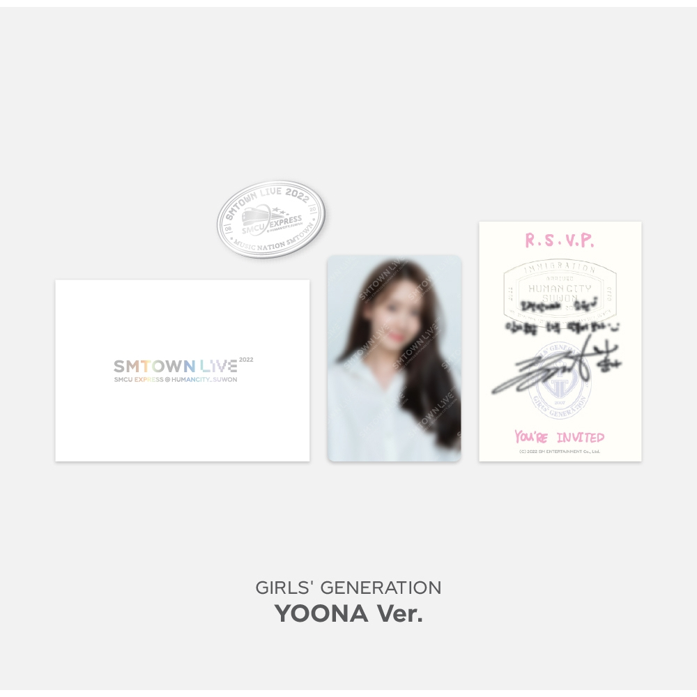 [SM STORE] GG YOONA 2022 SMCU INVITATION BADGE PHOTO CARD SET | Shopee Thailand