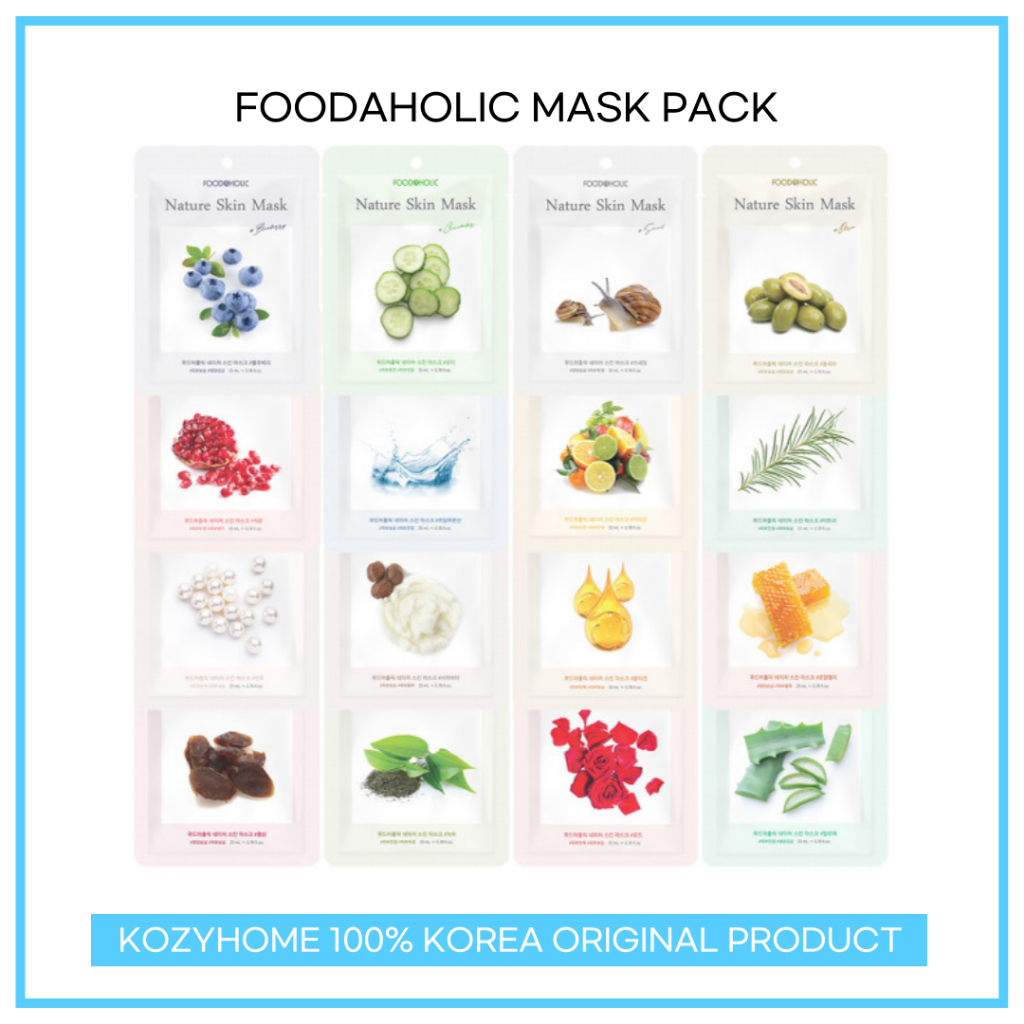 FoodaHolic Mask Sheet 16 Types Moisture Face Facial Mask Pack 1P ...