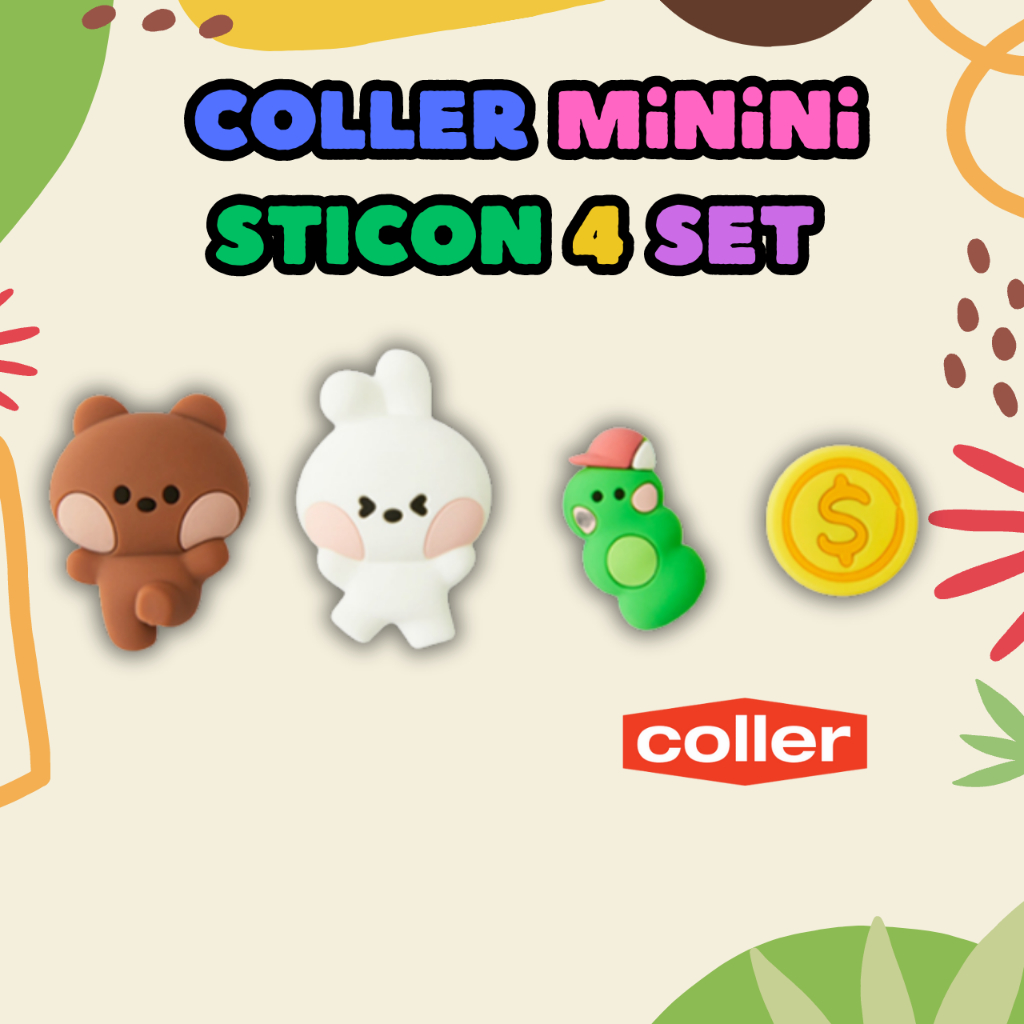 [LINE Friends X COLLER] MININI ชุดสติกเกอร์ 4 ชิ้น | Shopee Thailand