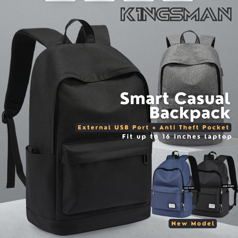 Kingsman College Backpack Smart Casual College School Laptop Business ...