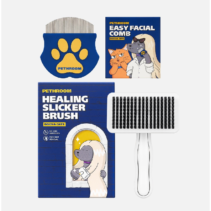 [Pethroom] หวีสไลค์บําบัดผิวหน้า ใช้ง่าย (Healing Slicker and Easy ...