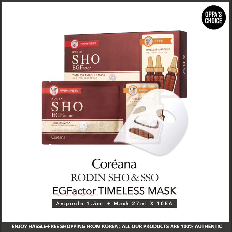 [COREANA] RODIN SHO&SSO EGFactor TIMELESS MASK PACK & AMPOULE 10EA ...