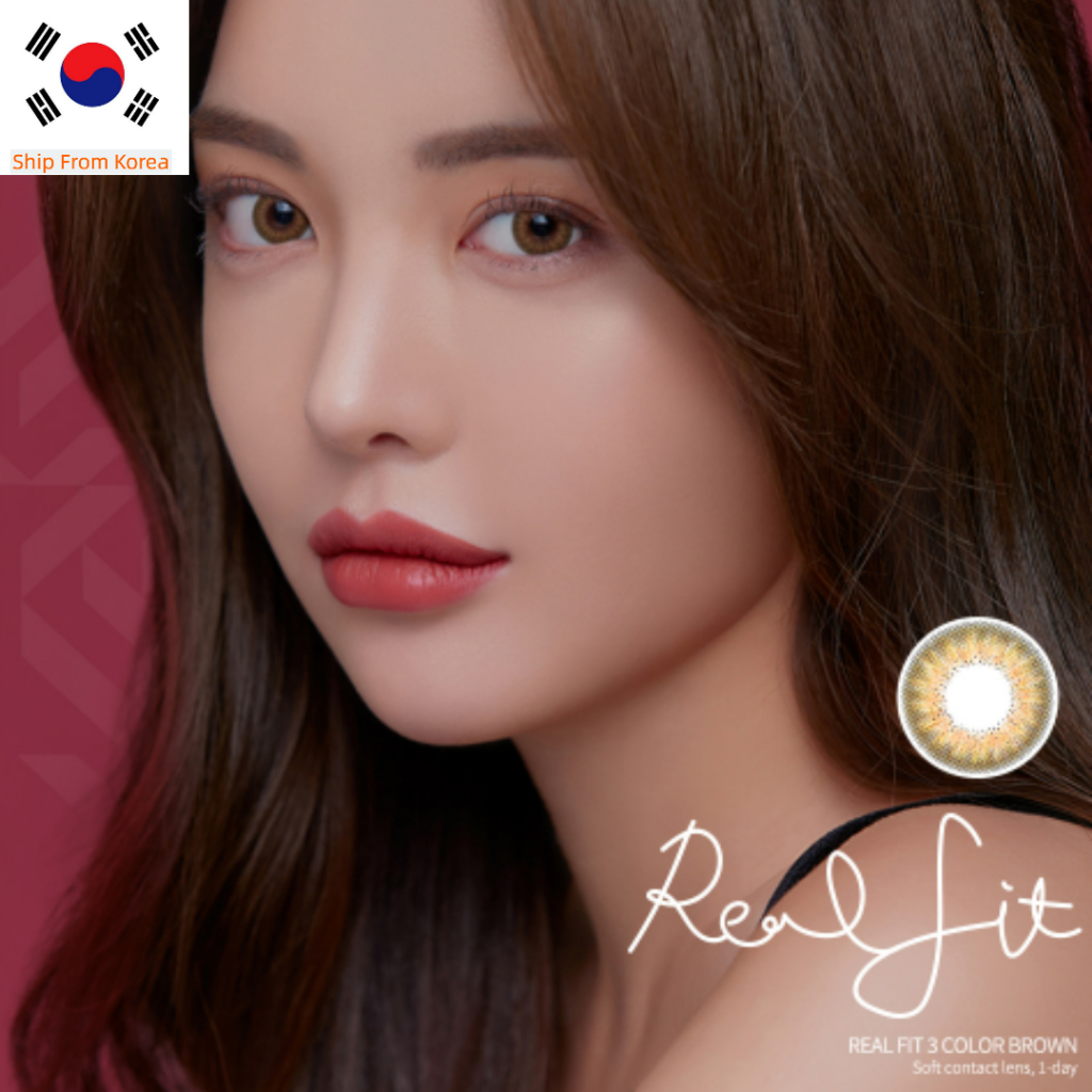 Lensme AKMA คอนแทคเลนส์ วันเดย์ REAL FIT 3 สี สีน้ําตาล 30P เลนส์เกาหลี ...
