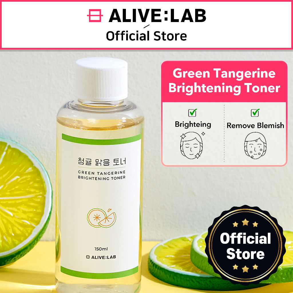 ALIVELAB Green Tangerine Brightening Toner Improves Discoloration Removes Blemish Vitamin ...