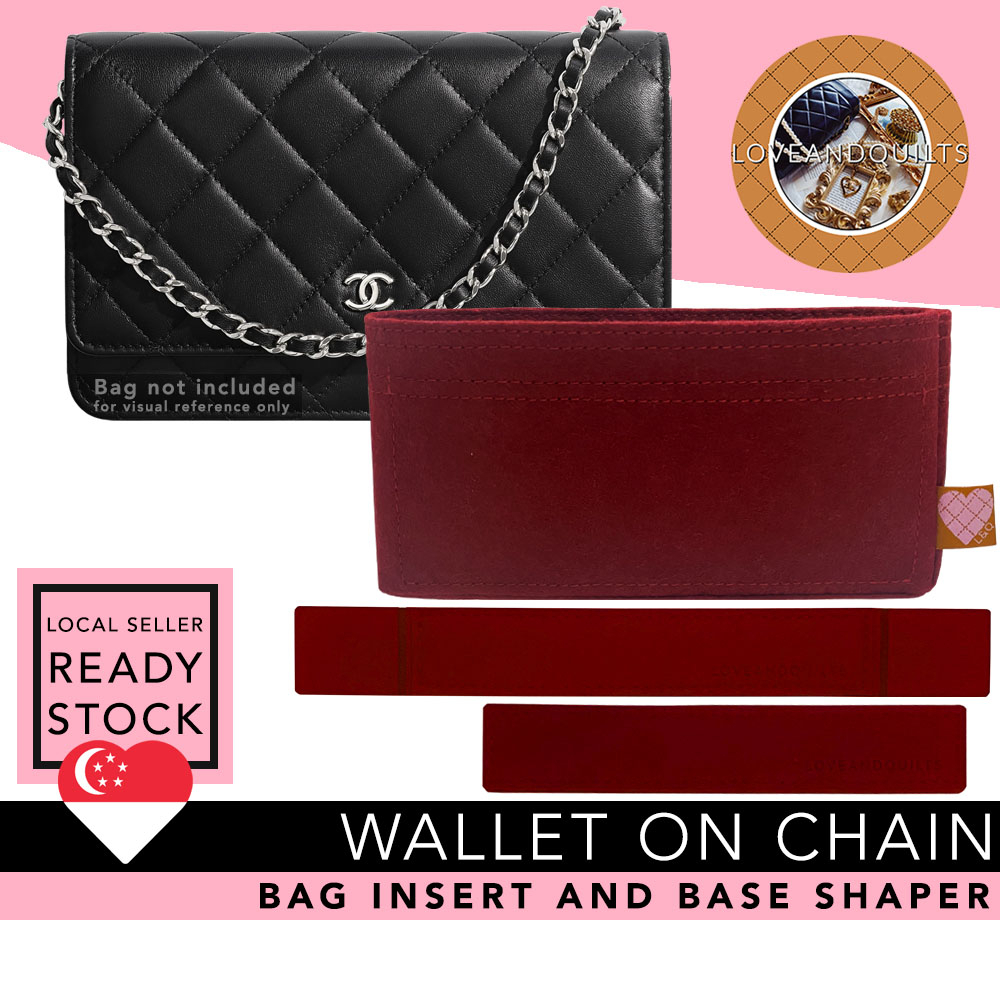 กระเป๋าจัดระเบียบฐาน Shaper ใส่กระเป๋าสตางค์ Chanel บนโซ่ WOC กระเป๋า ...