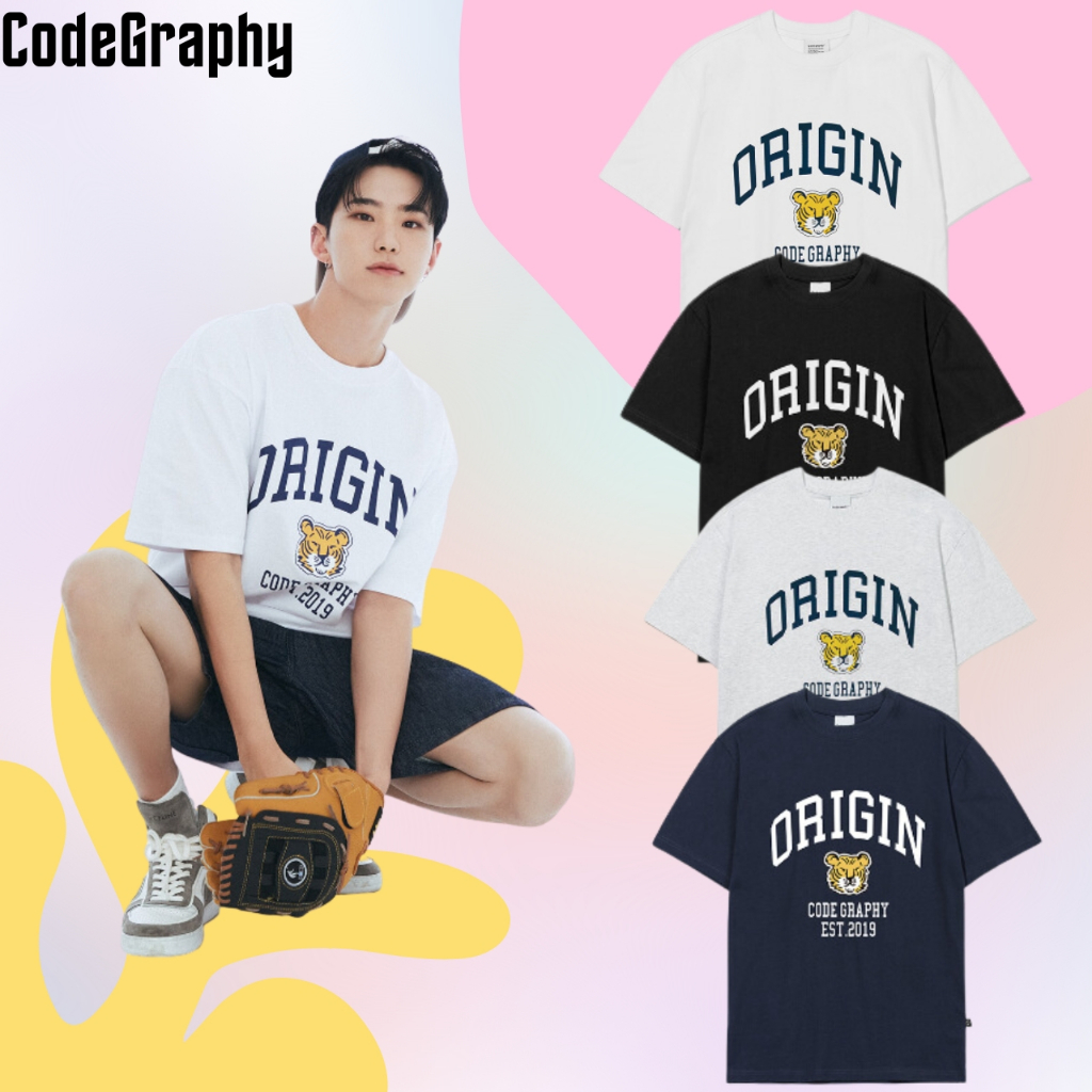 [CODEGRAPHY] Cgp ORIGIN TIGER LOGO UNISEX T-SHIRTS / 4COLORS 4SIZE / NEAT / DAILY KOREA STYLE ...