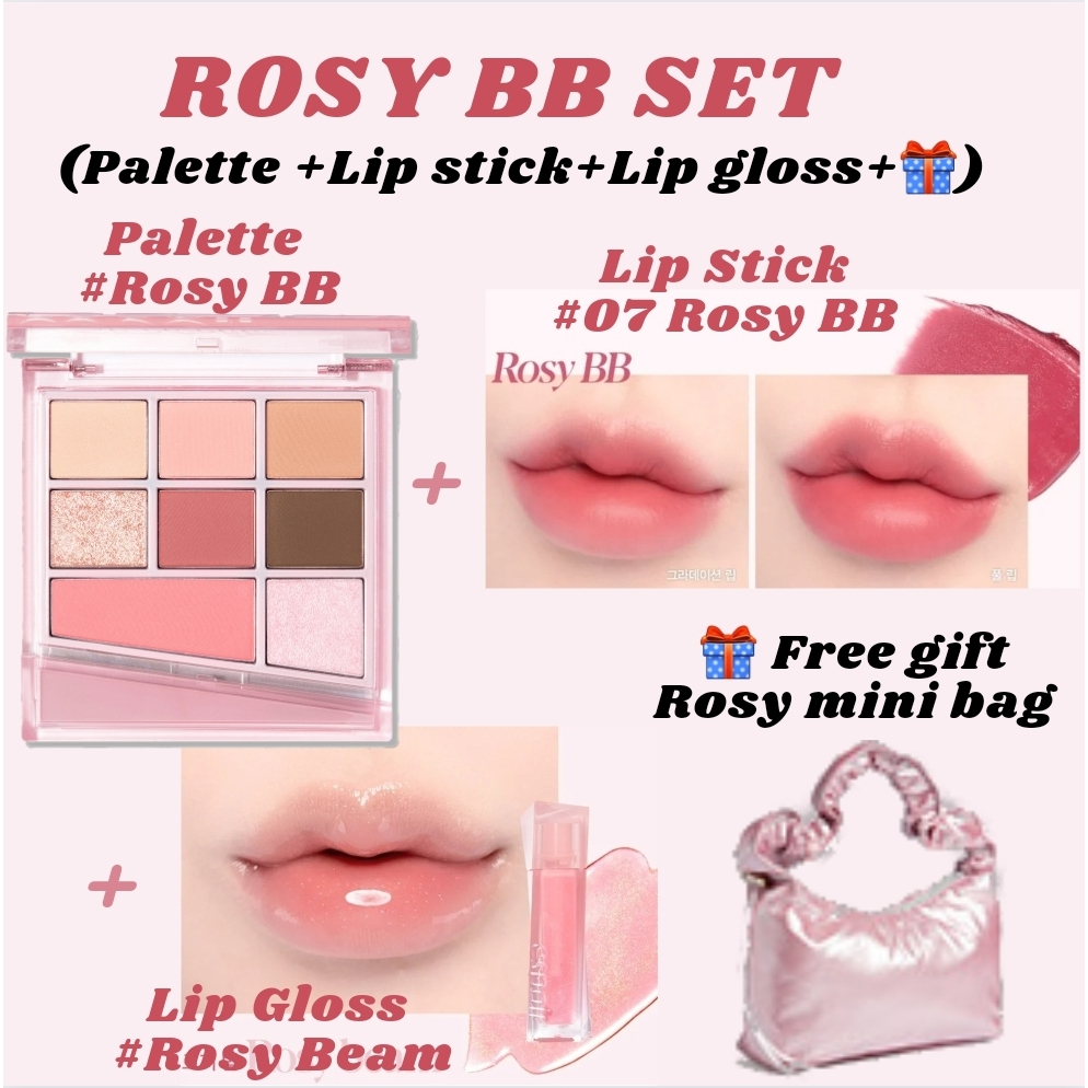 Espoir ROSY BB EDITION PALETTE LIPSTICK CREAM MATTE LIP GLOSS | Shopee Thailand