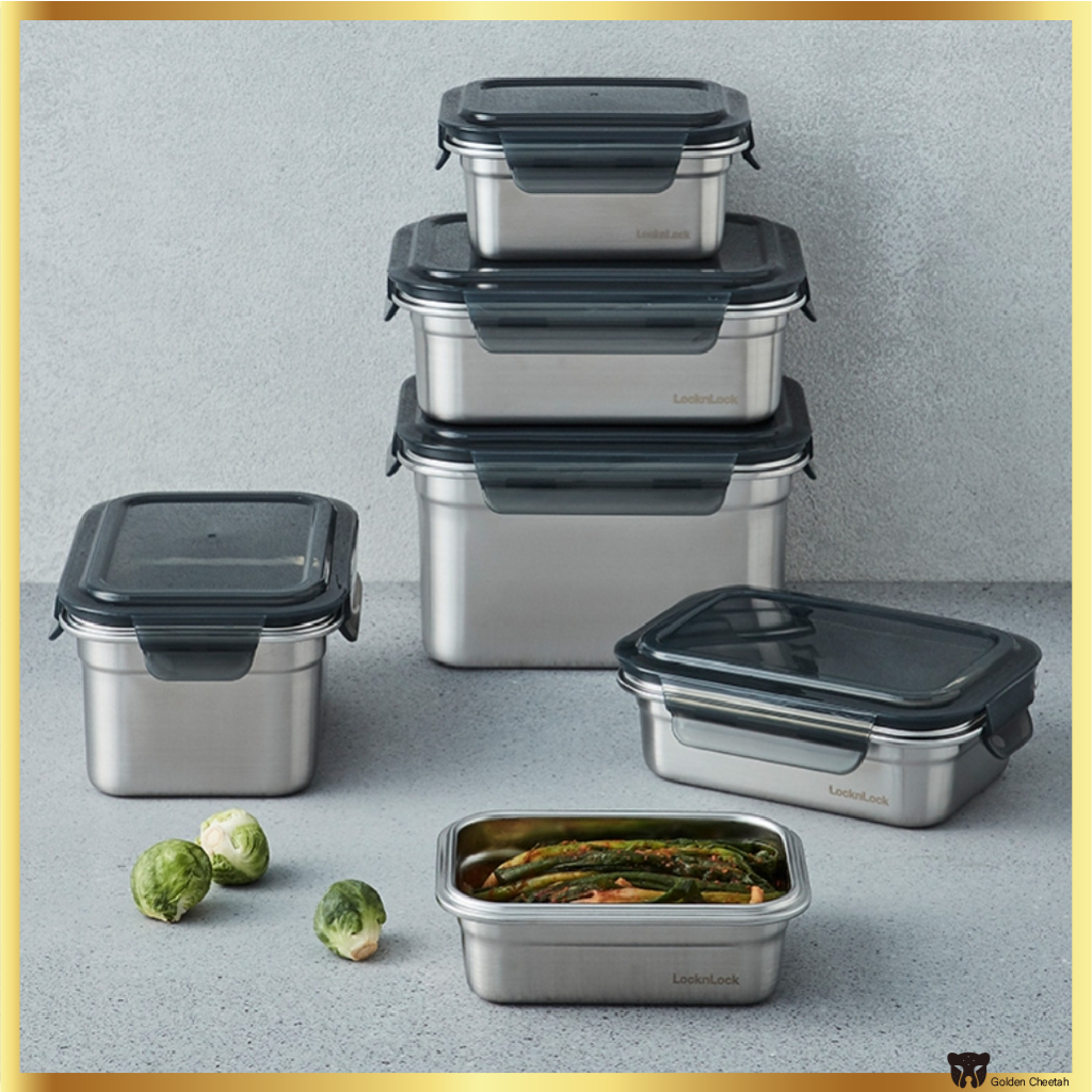 Lock&lock กล่องอาหาร สเตนเลส แข็ง 6 ขนาด | Shopee Thailand