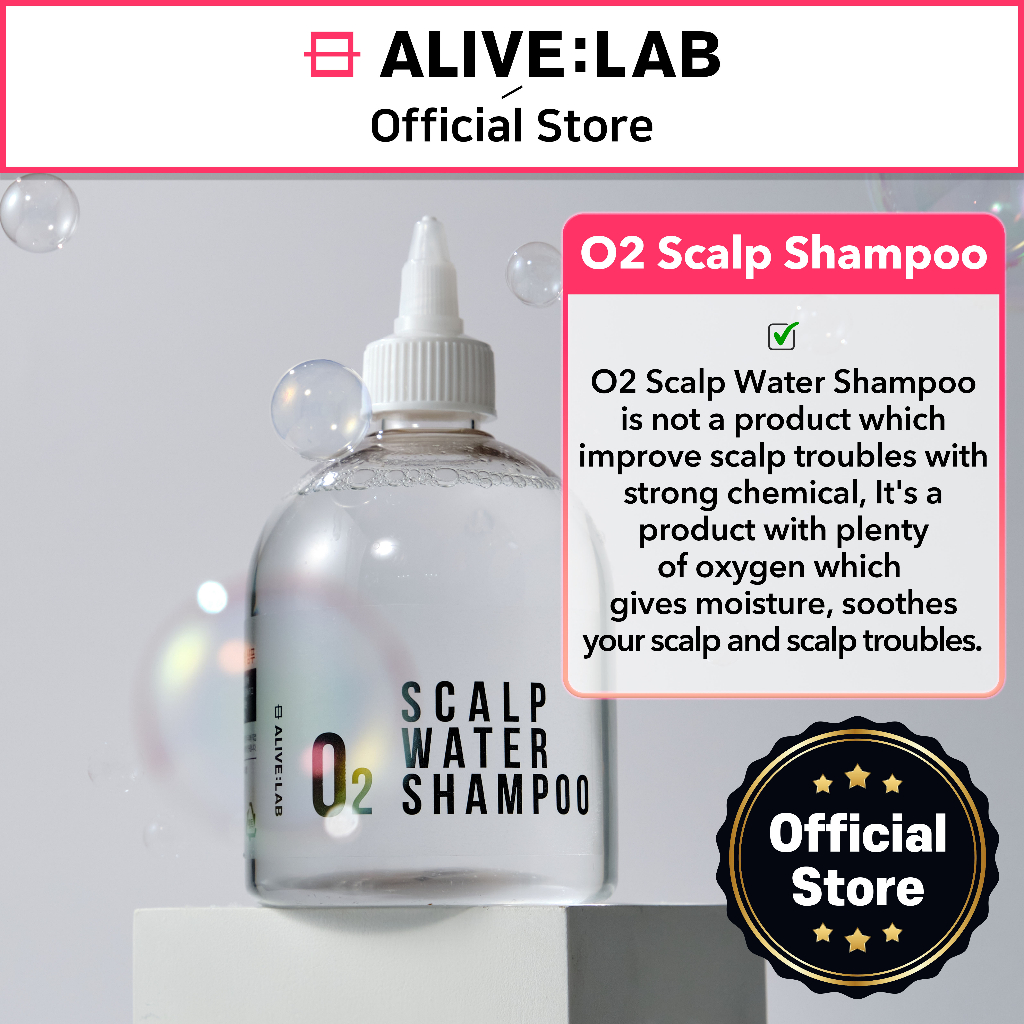ALIVELAB O2 Scalp Water Shampoo, soothing, strengthen your scalp, dry scalp, itching in the ...