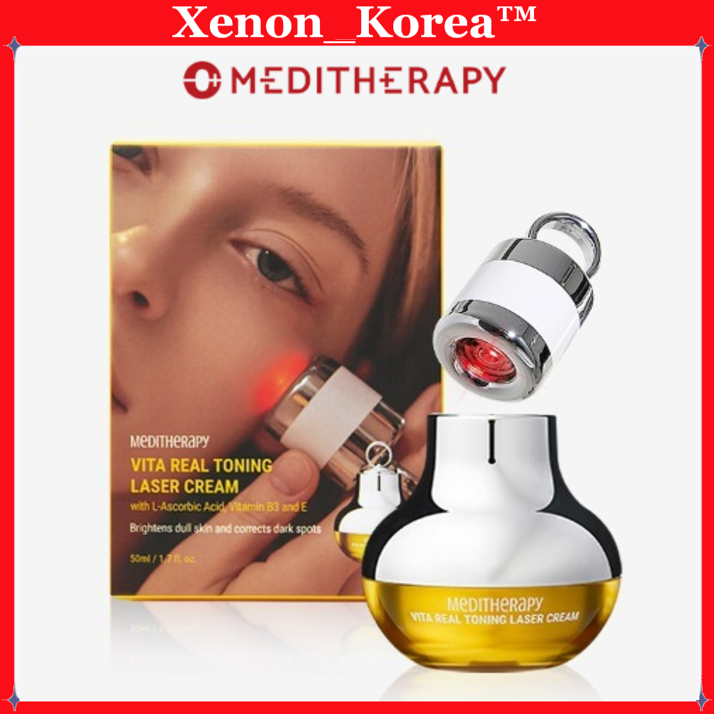 Meditherapy Vita Real Toning Laser Cream 50 มล. / LED ไวท์เทนนิ่งครีมโทนอัพครีม K-Beauty ใหม่ ...