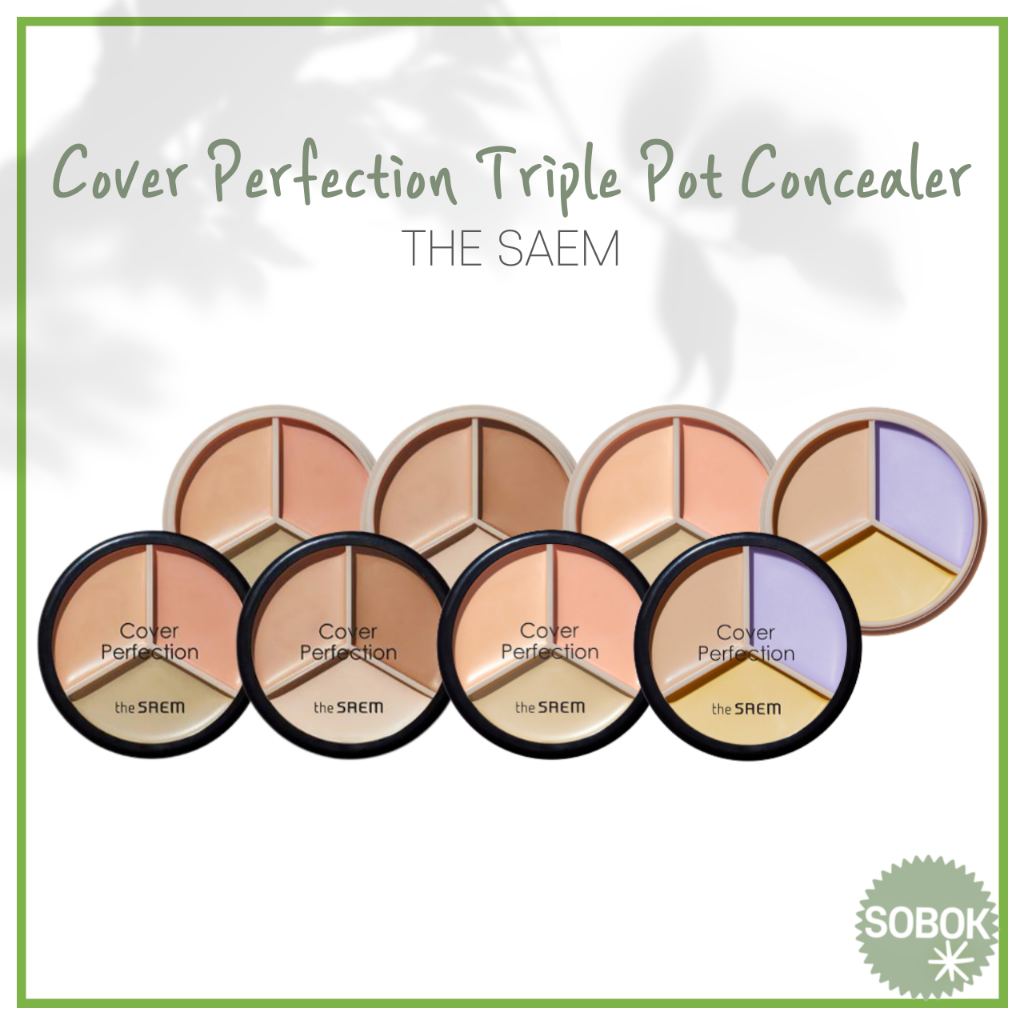 [THE SAEM] Cover Perfection Triple Pot Concealer 2color | Shopee Thailand