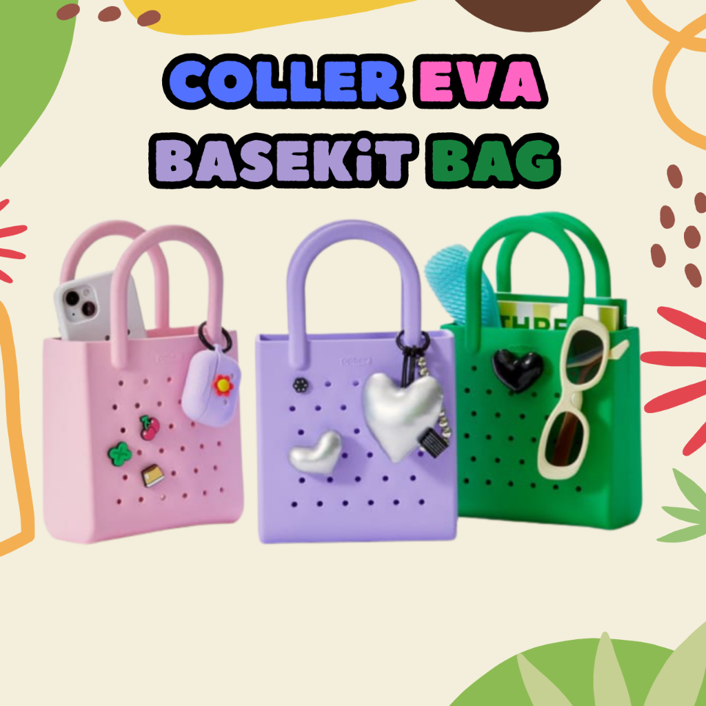[LINE Friends X COLLER] กระเป๋าเบสกิต EVA 3 สี เขียว ม่วง ชมพู /coller ...