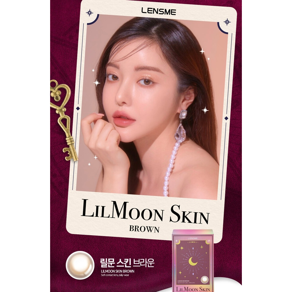 Lensme LILMOON SKIN BROWN 2P, LILMOON SKIN Gray 2P คอนแทคเลนส์ เลนส์ ...