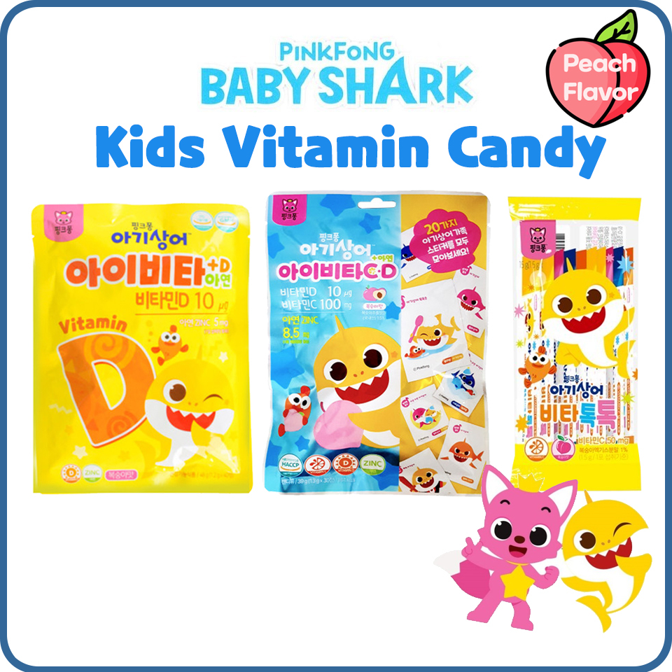 [Pinkfong] Pink fong Baby Shark Korea Vitamin Candy 50 tabs / Kids ...
