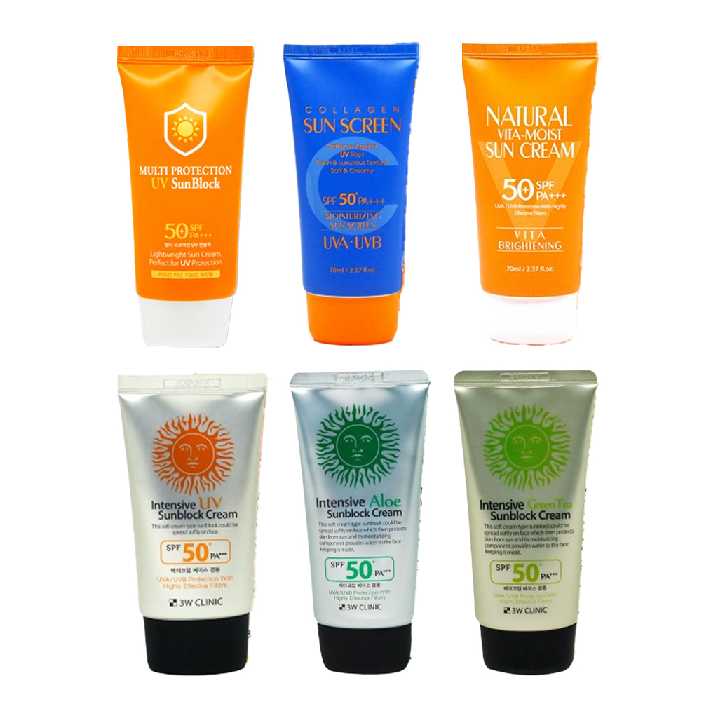 3w clinic uv sun block ครีมกันแดด | Shopee Thailand