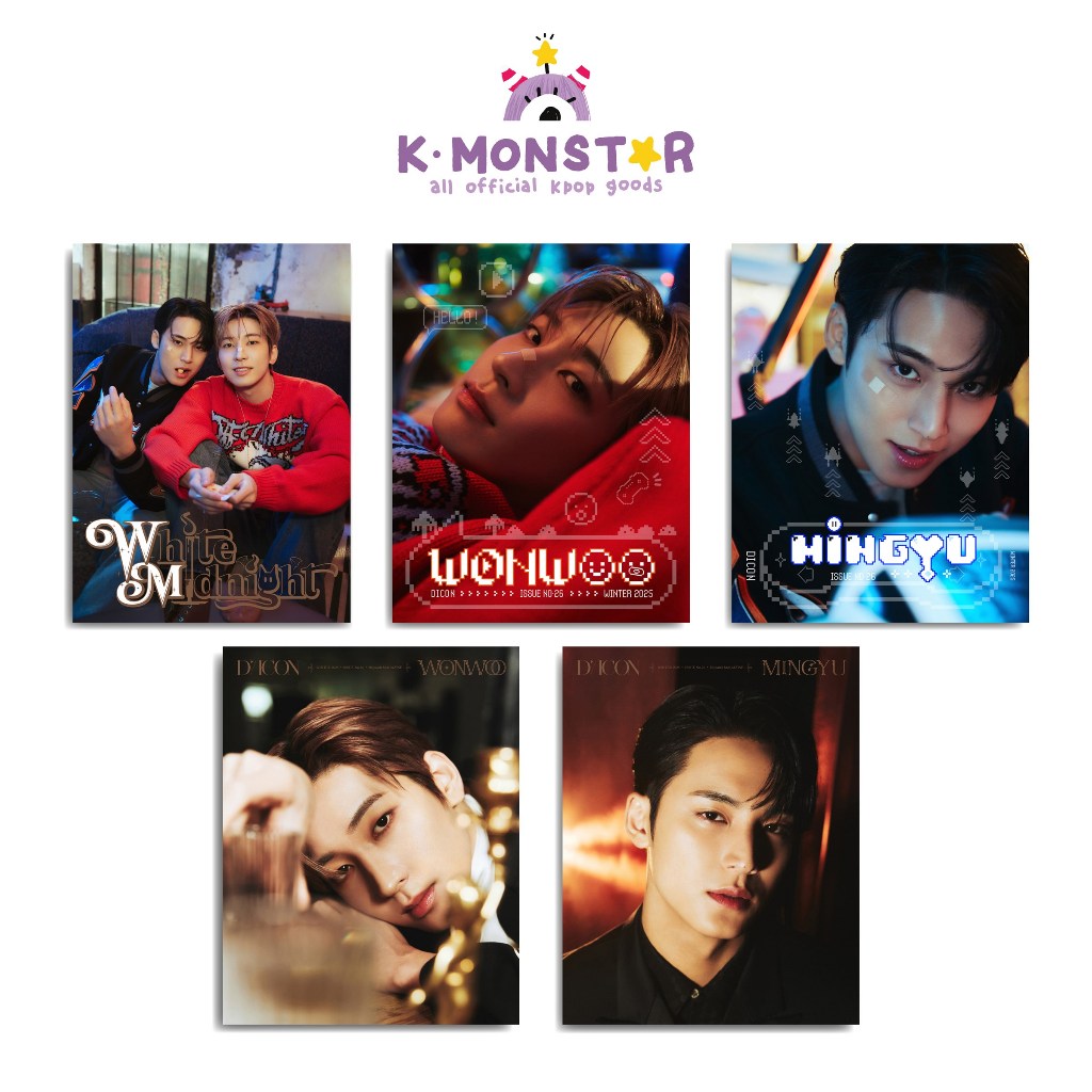 DICON VOLUME N°26 SEVENTEEN WONWOO MINGYU WHITE MIDNIGHT UNIT TYPE | Shopee Thailand