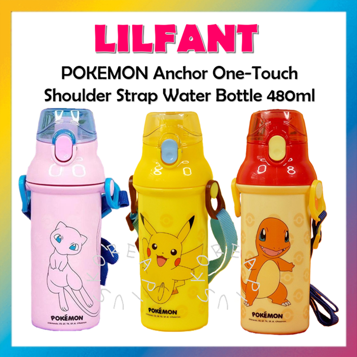 [Lilfant] Pokemon Anchor ขวดน้ําสายสะพาย One-Touch 480ml (Pikachu, Charmander, Mew) | Shopee ...