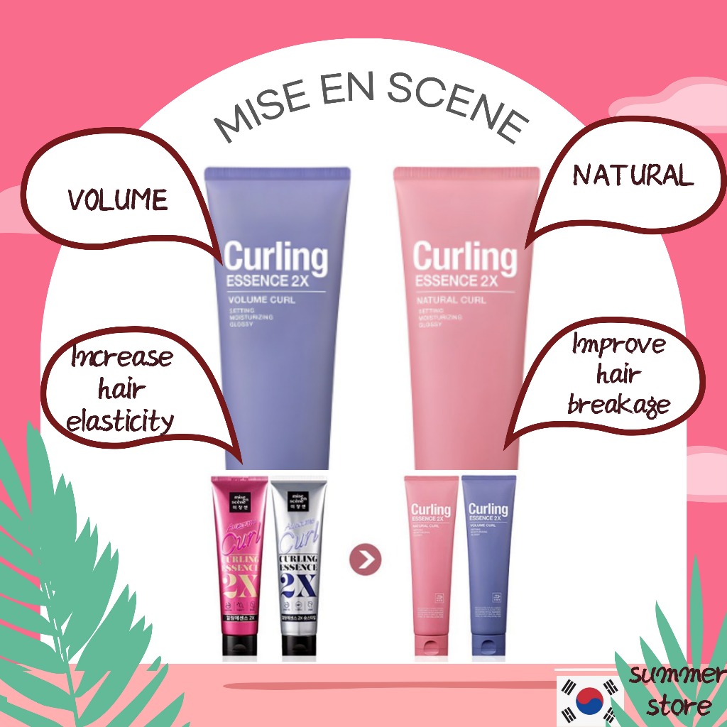 MISE EN SCENE [หมายถึงฉาก] Curling Essence 2X Volume Natural Curl 150ml | Shopee Thailand