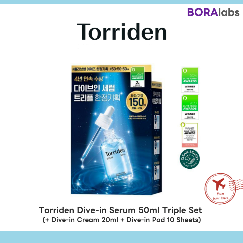 Torriden Dive-in Serum 50ml Triple Set (+ Dive-in Cream 20ml + Dive-in Pad 10 แผ่น) | Shopee ...