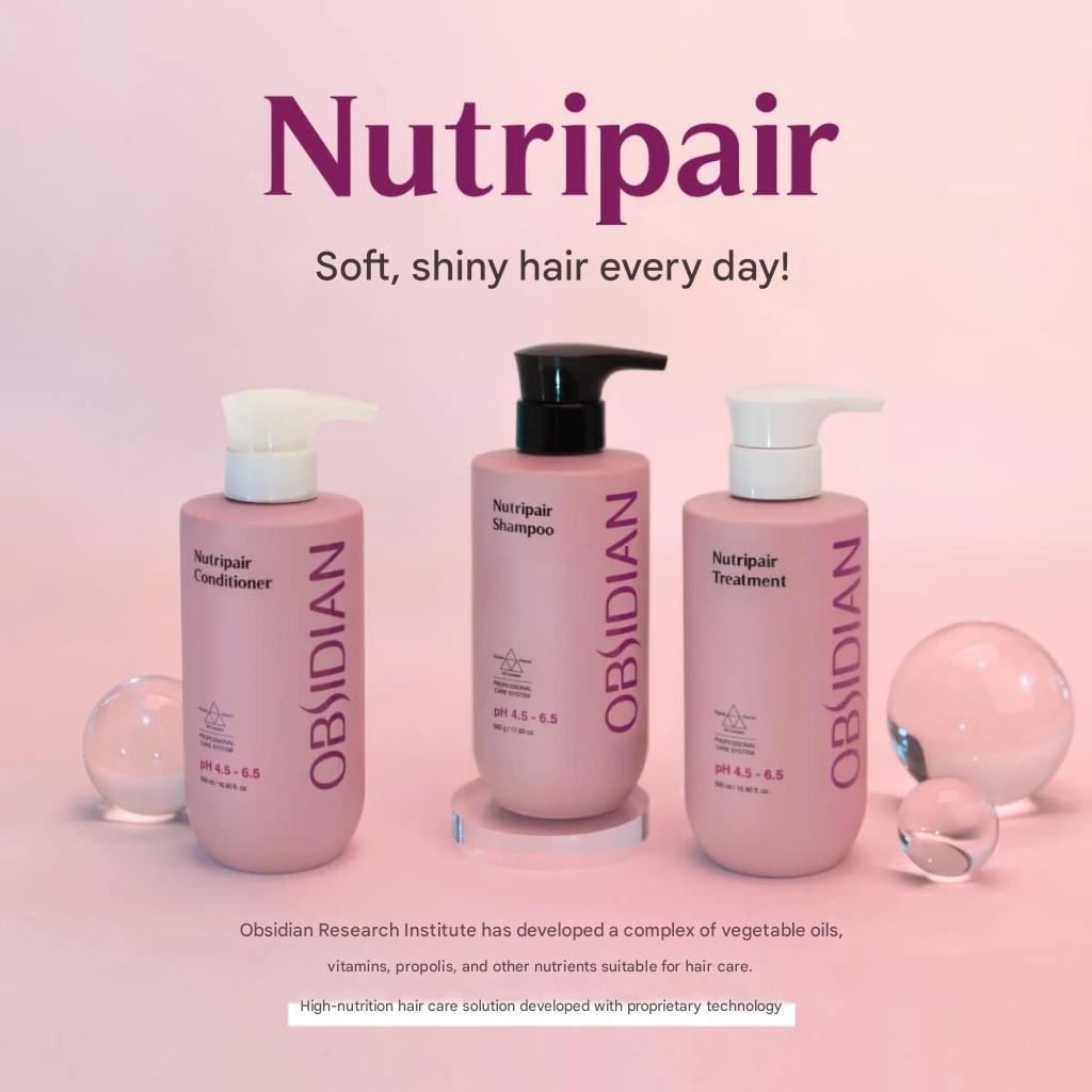 [ Obsidian ] Professional Nutripair Shampoo/Conditioner/Treatment 500ml ...