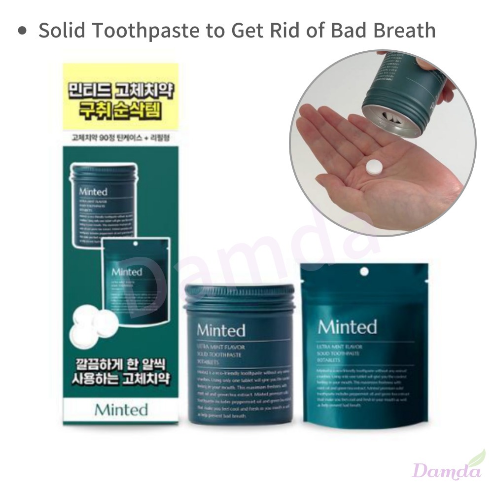 MINTED Ultra Mint Flavor Solid Toothpaste 90 tablets 180 tablets ...