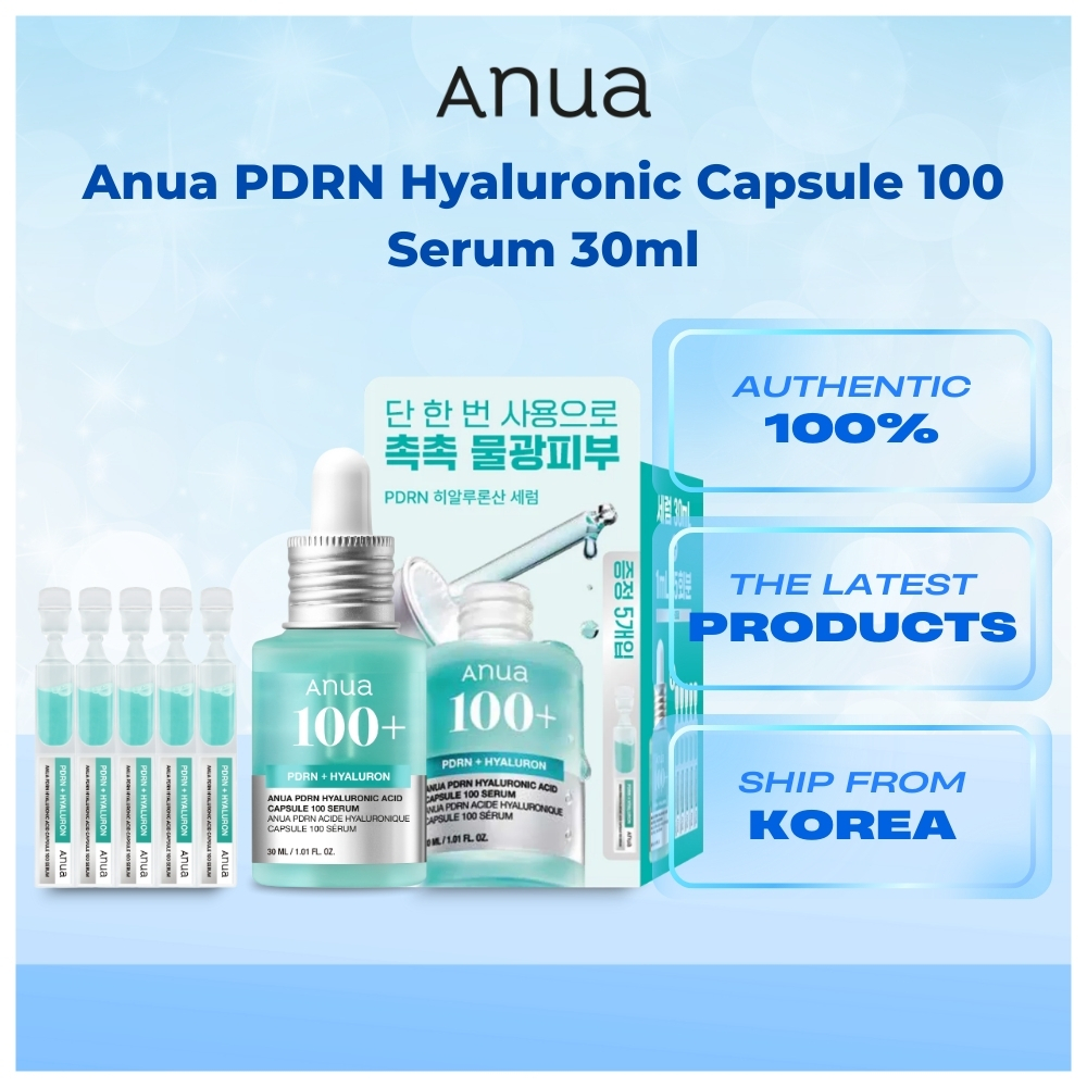 Anua PDRN Hyaluronic Acid Capsule Serum 30ml x 10 - Skin Care, Anti-Aging, Moisturizing - Korean ...