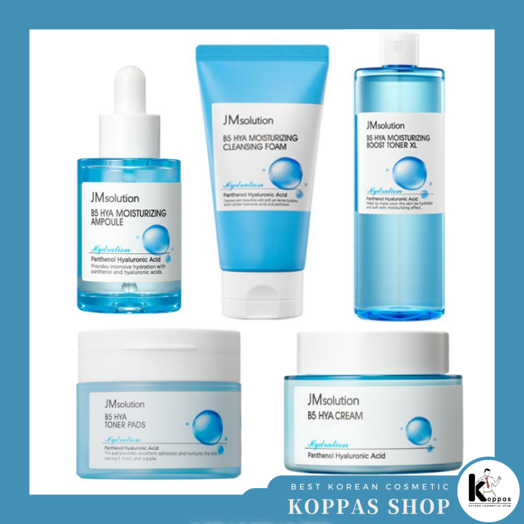 [JMsolution] B5 HYA (Moisturizing Ampoule 30ml/ โฟมล้างหน้า 150ml/ Booster Toner Pad 50pc/ Cream ...