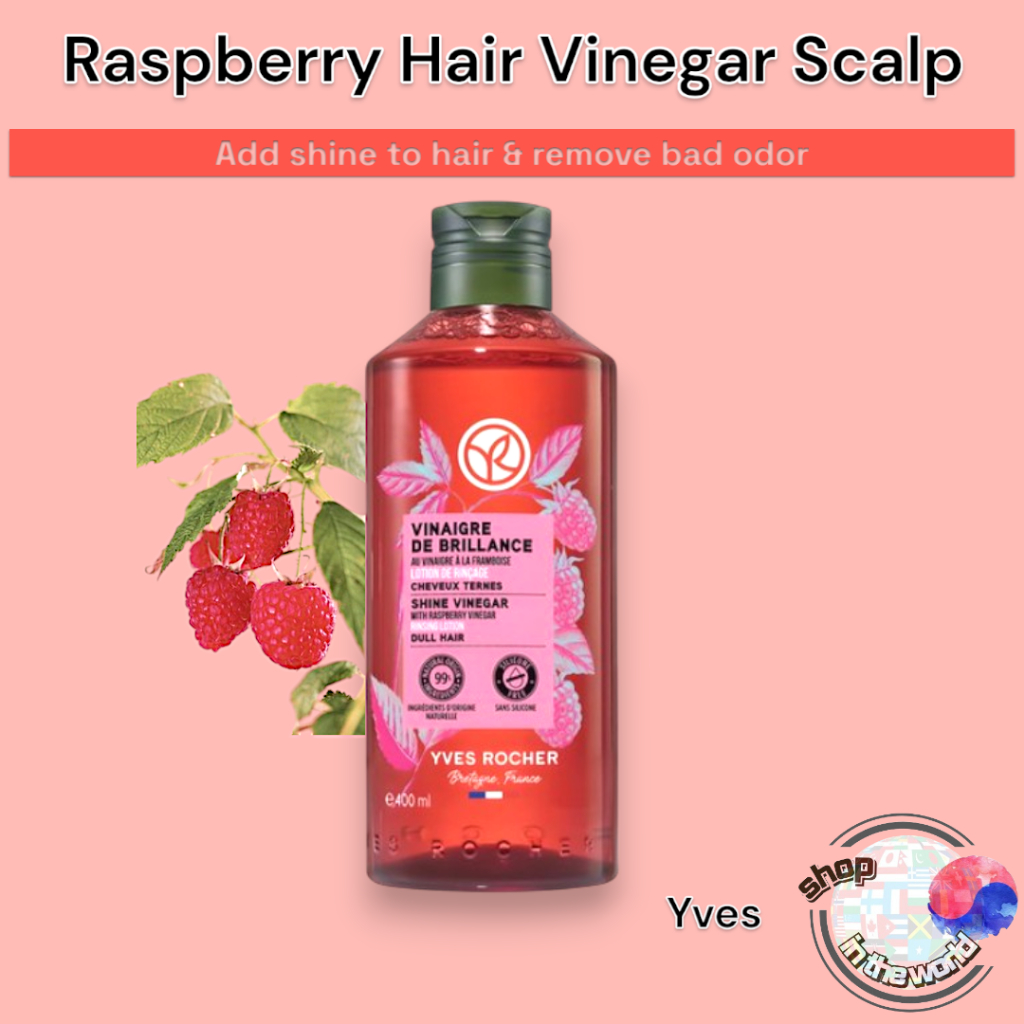 Yves Rocher Raspberry Hair Vinegar Scalp, 400ml, 1 ชิ้น | Shopee Thailand