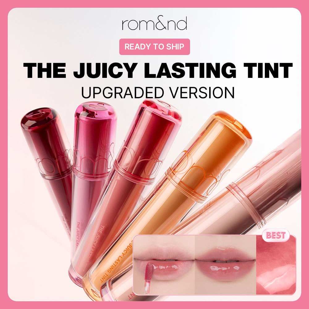[Rom&nd] New Romand The Juicy Lasting Tint 5.5g Special Set | พีชฮันนี่บี | Shopee Thailand