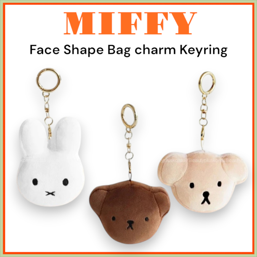 [Miffy] Face Shape Bag charm Keyring (Miffy / Boris / Snffy) | Shopee ...