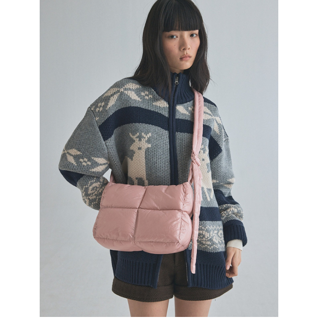 [K-Fashion] Shoopen Padding Mini Cross Bag สีชมพู | Shopee Thailand