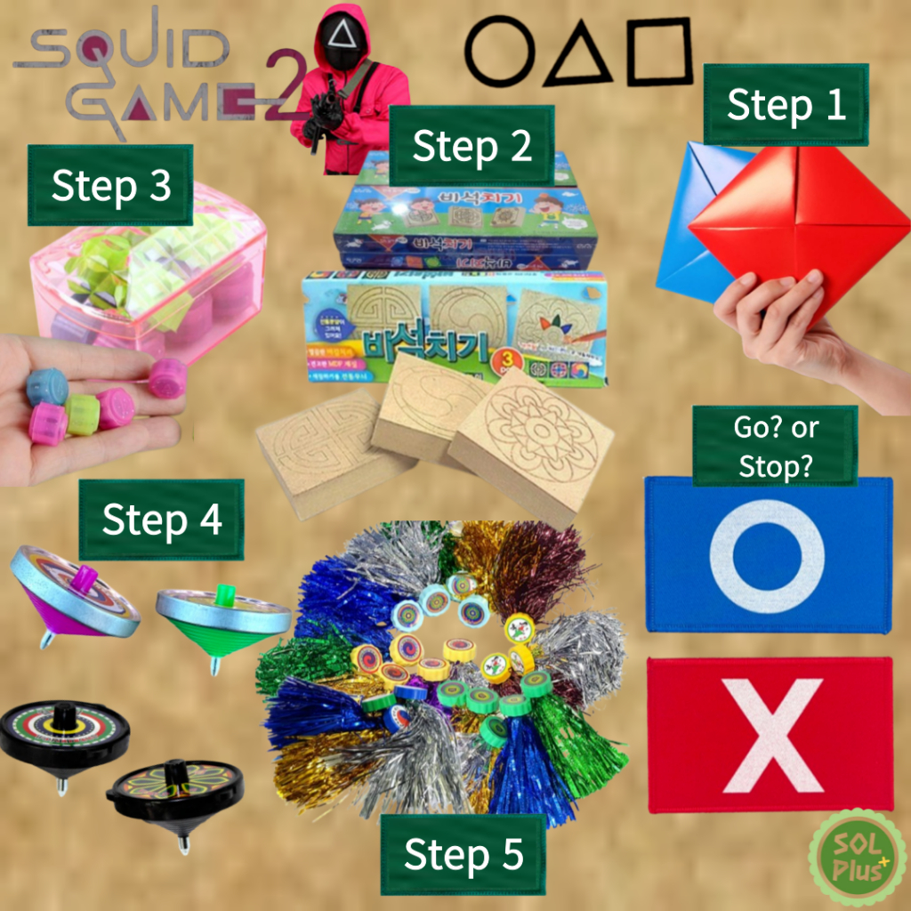 Squid Game ชุดเกมพื้นเมืองเกาหลี Takji Biseok Gonggi Jegi | Shopee Thailand