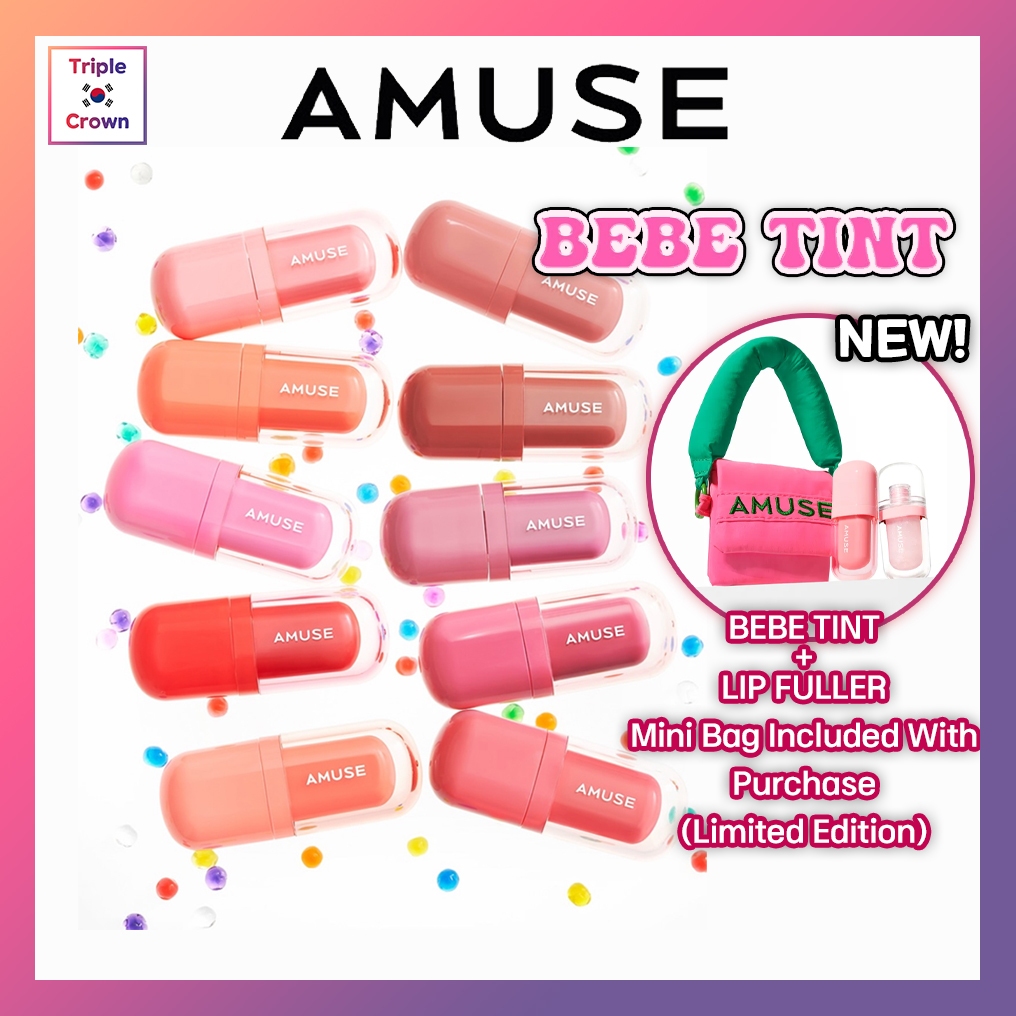 AMUSE Bebe TINT 10 สี (รวมกระเป๋ามินิพร้อมการซื้อ TINT + FULLER ...
