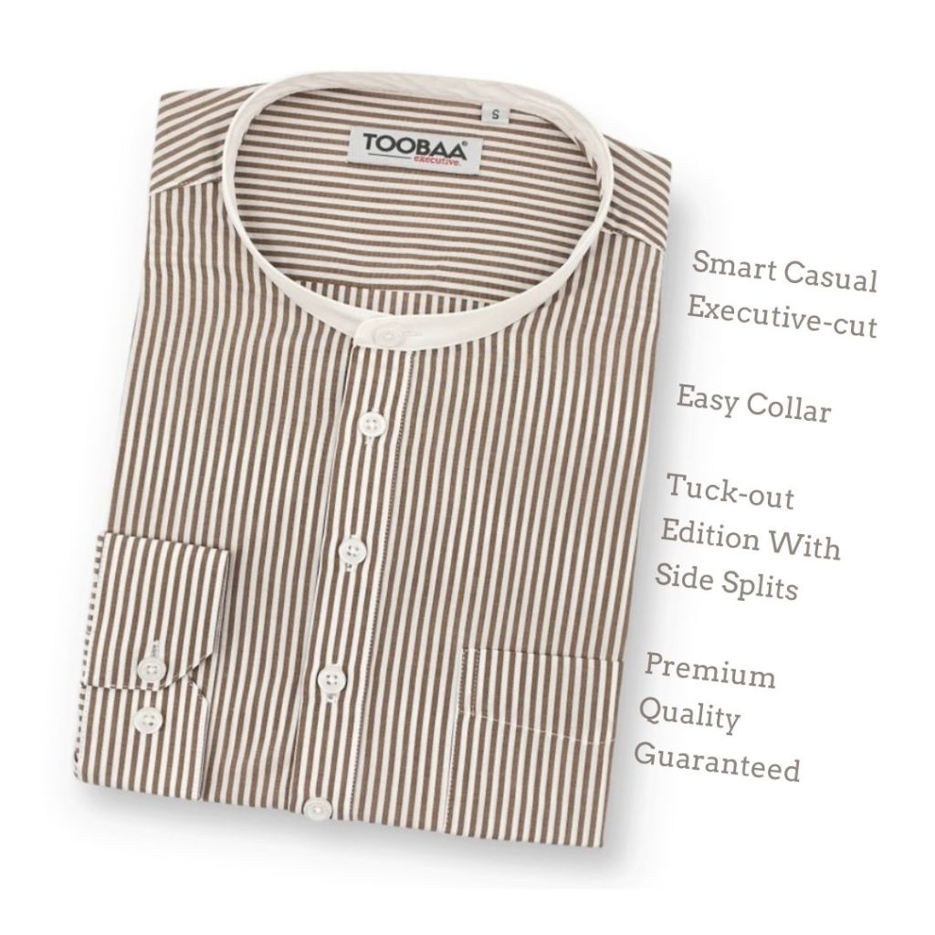 เสื้อผู้บริหาร Tuck-out Gentlemen คุณภาพระดับพรีเมียมพร้อมปกและแยก ...