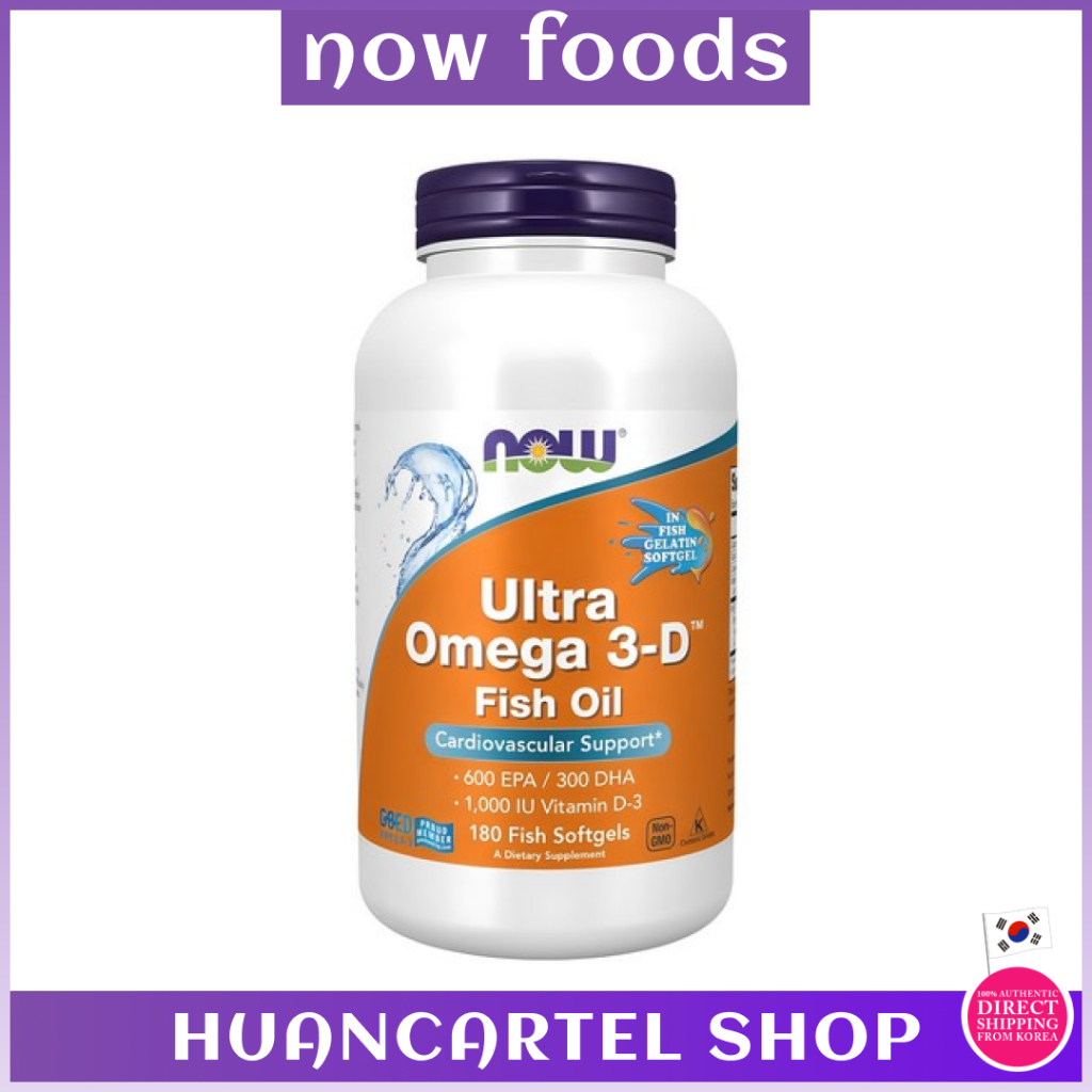 [NOW Foods] Ultra Omega 3-D Fish Oil น้ํามันปลา 3 มิติ Ultra Omega 180 ซอฟท์เจล | 600มก. EPA ...