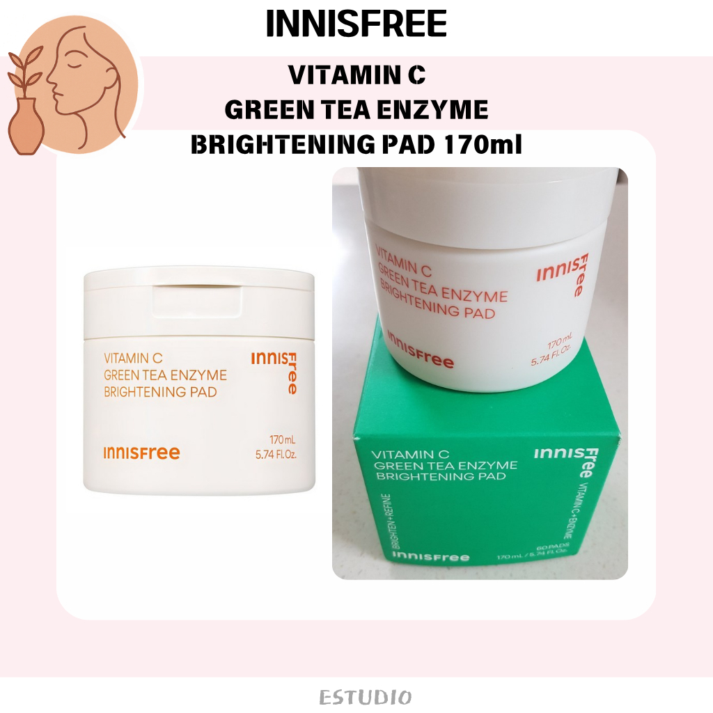 INNISFREE VITAMIN C GREEN TEA ENZYME BRIGHTENING PAD 170ml จัดส่งเกาหลี ...