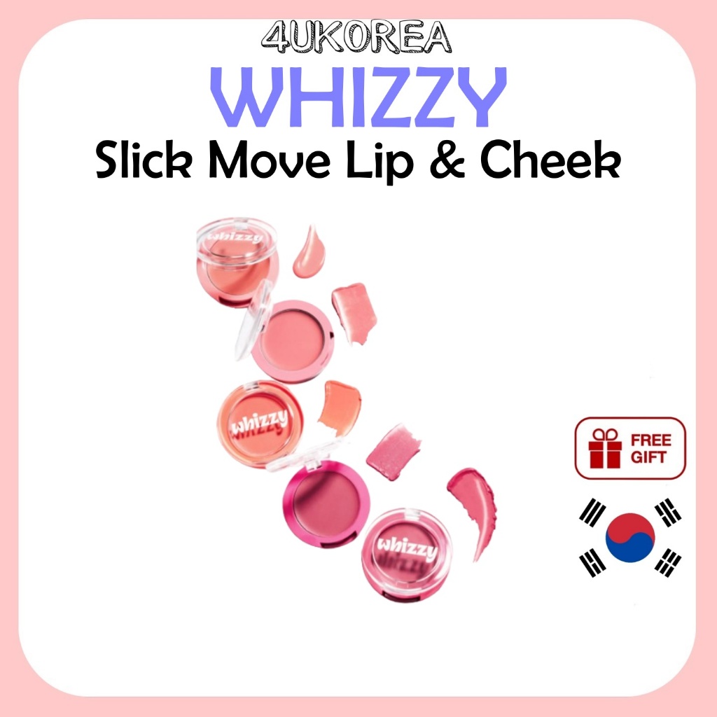 WHIZZY Slick Move Lip & Cheek 4g-5 สี / K-BEAUTY | Shopee Thailand
