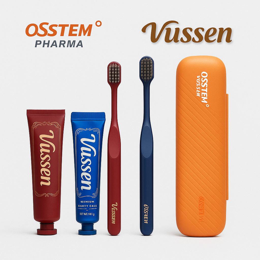 OSSTEM Vussen Travel Dental Kit (แปรงสีฟัน + ยาสีฟัน 40g + กล่องเดินทาง) | Shopee Thailand