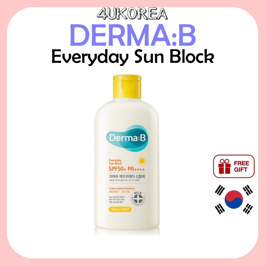 DERMA:B Everyday Sun Block 200ml / K-BEAUTY | Shopee Thailand