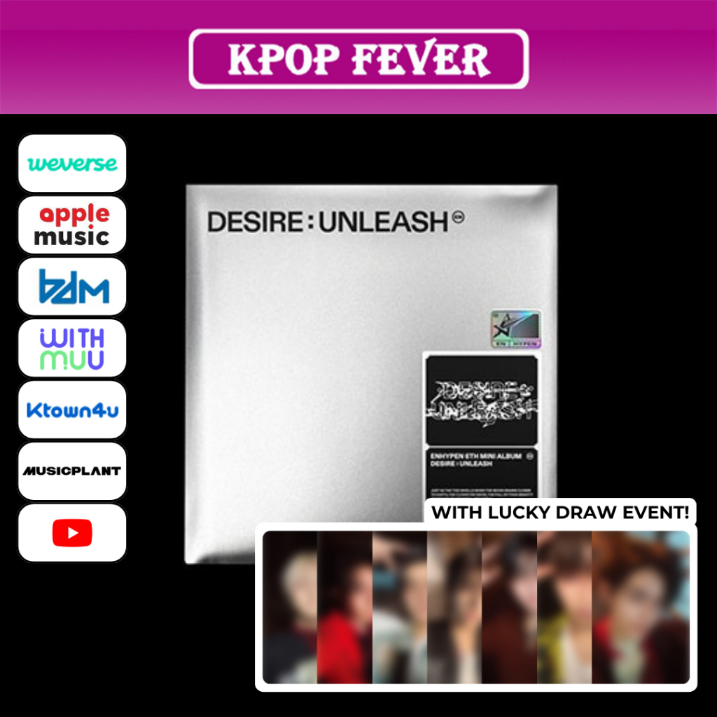 ENHYPEN [DESIRE: UNLEASH] ENGENE Ver / 6th Mini Album + POB | Shopee ...