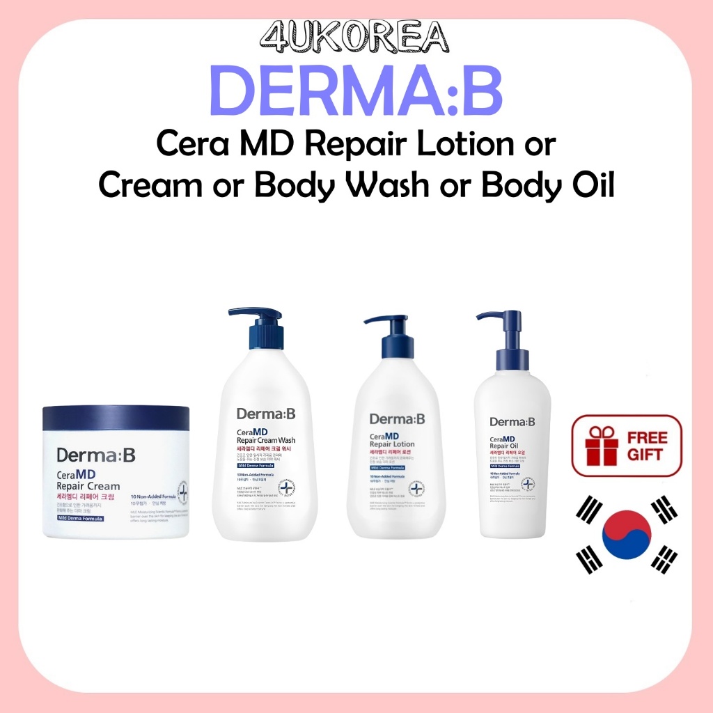 DERMA:B Cera MD Repair Lotion or Cream or Body Wash or Body Oil / K ...