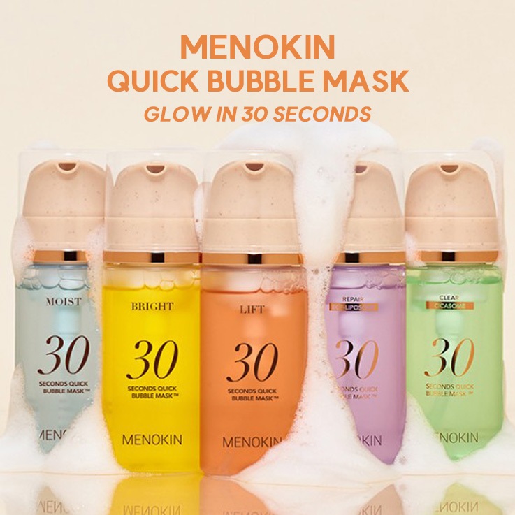 MENOKIN 30 Seconds Quick Bubble Mask 5 ประเภท | No-Sheet สกินแคร์แบบไม่ ...