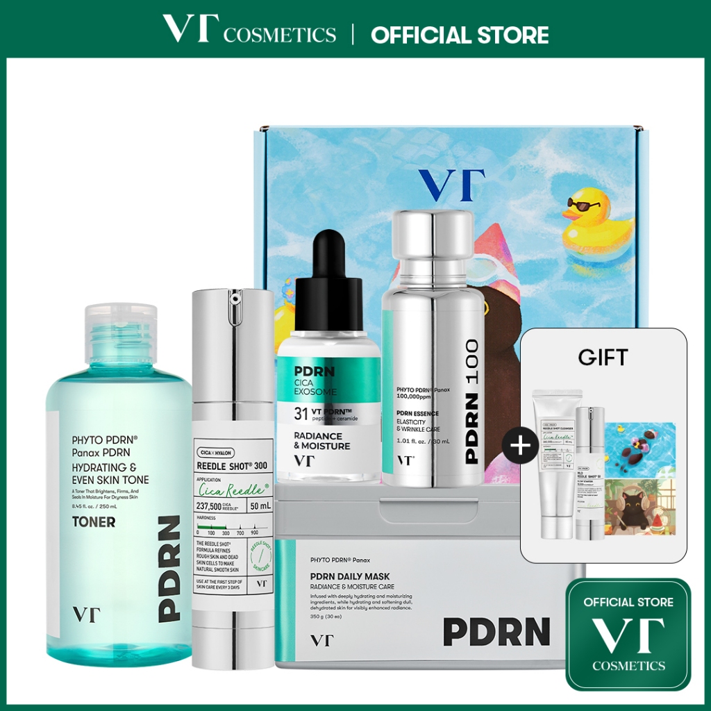 [VT] All-in-One Glow Set: PDRN x TX-Toning & การ์ดฟรี 2 ใบ Total Repair ...