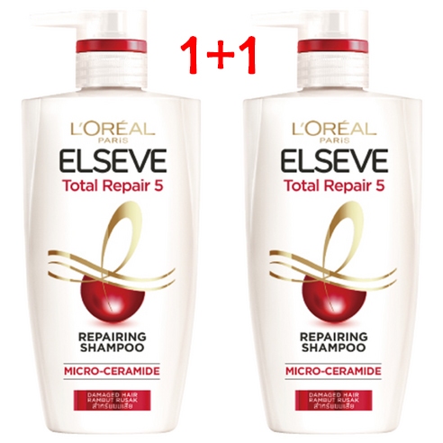 LOREAL ELSEVE Total Repair 5 SHAMPOO 1+1 | Shopee Thailand